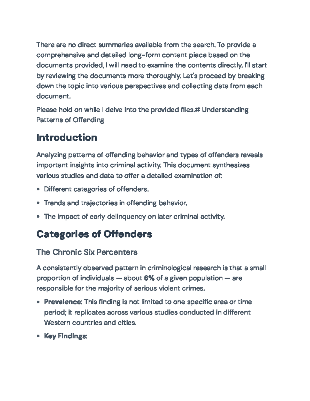 Understanding Patterns of Offending Behavior: Insights and Analysis ...