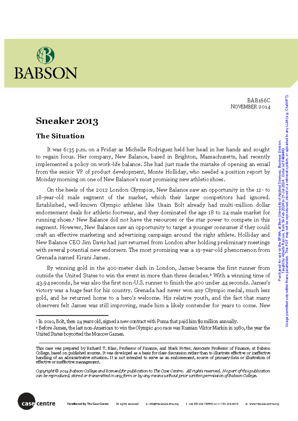 Sneaker 2013 Case Study: Marketing Strategy for New Balance - Studocu