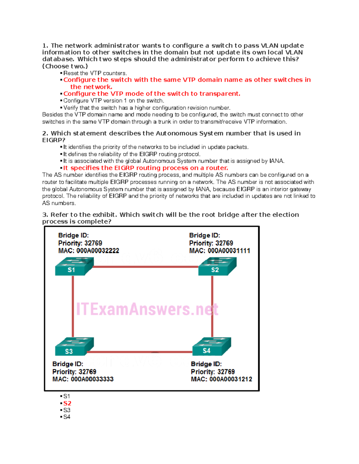 CCNA 3 Practice Final Exam Answers 2020 (v5.0.3 + v6.0) – Full 100% - 1. The network ...