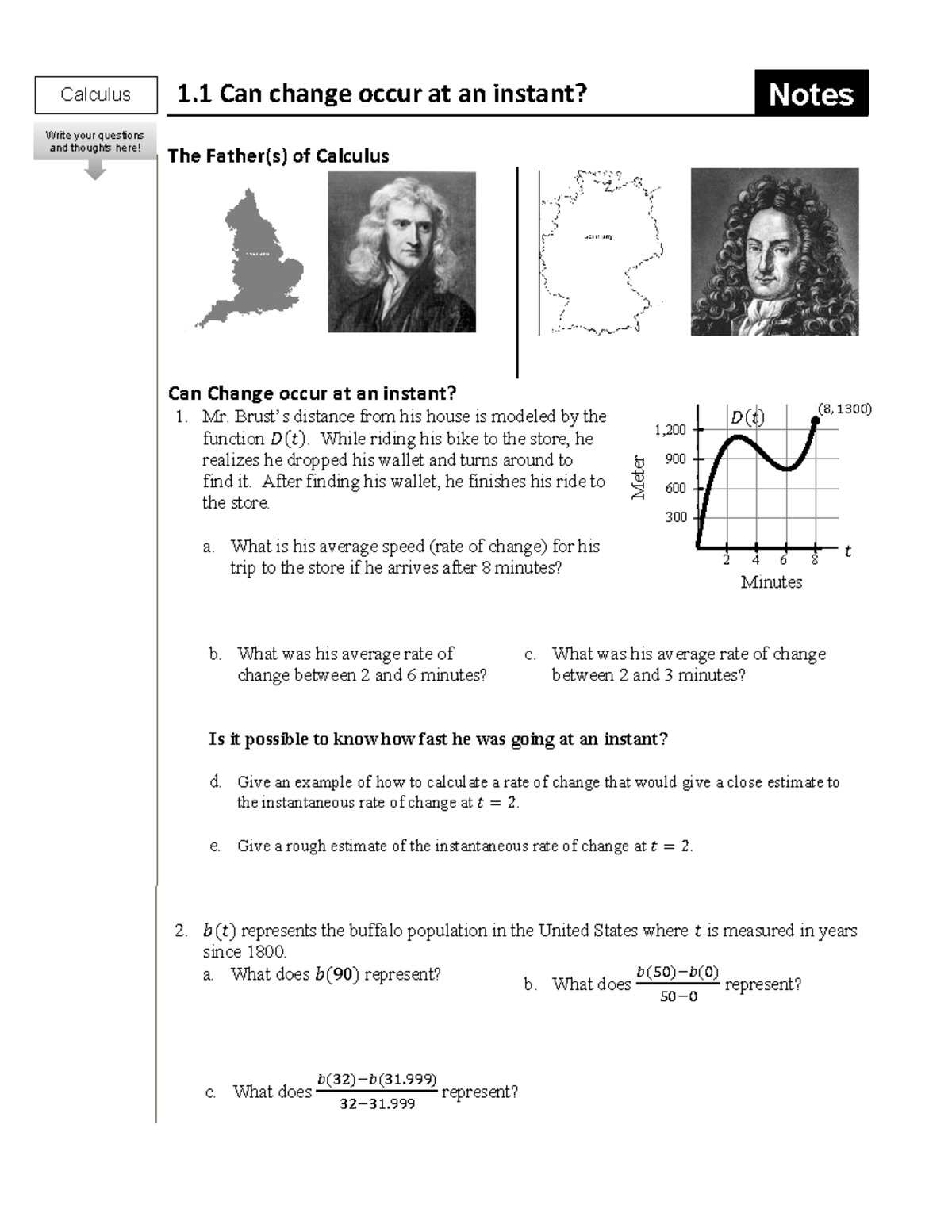 Calc 1 - Flippedmath Practice: Instantaneous Change & Rates - Studocu