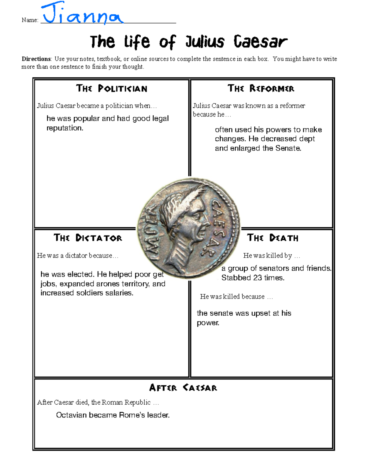 Fall Of Rome Worksheet