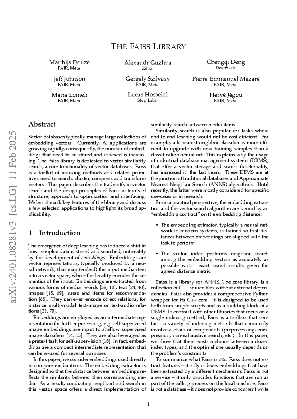 FAIS 101: Overview of the FAISS Library for Vector Similarity Search ...