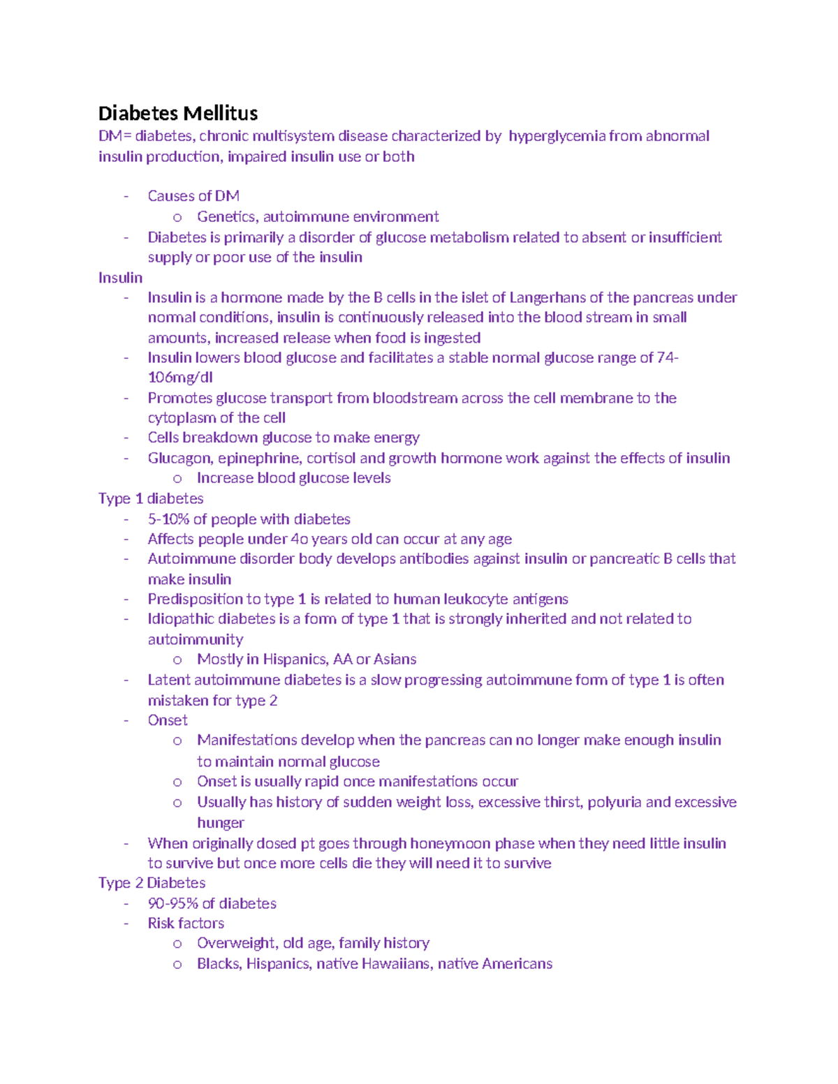Diabetes Mellitus 48 Study Notes: Key Insights and Management ...