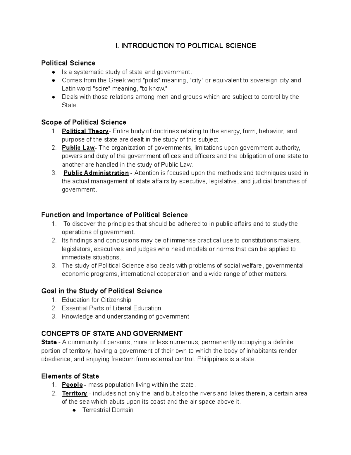 Political Science 101: Introduction to State and Government Concepts ...