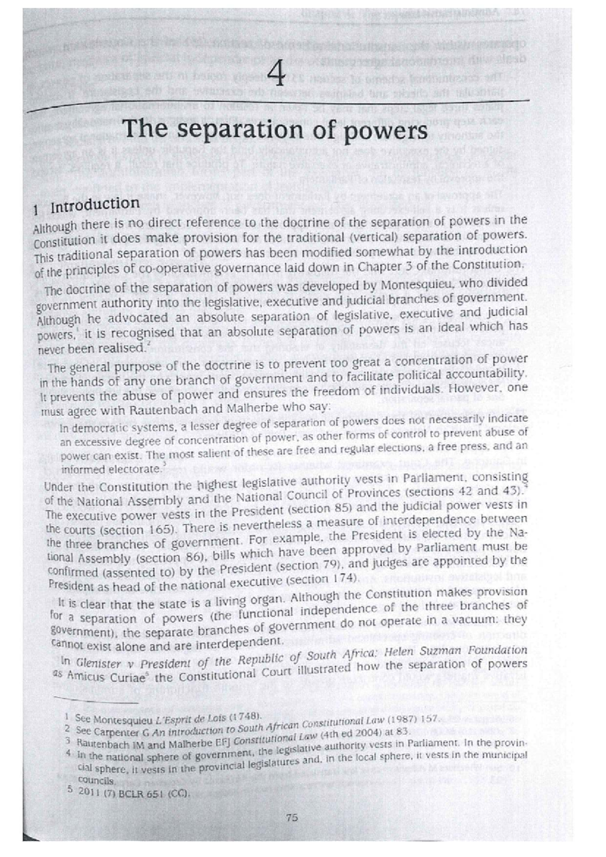 EPAL3714 Chapter 4: The Separation of Powers Explained - Studocu
