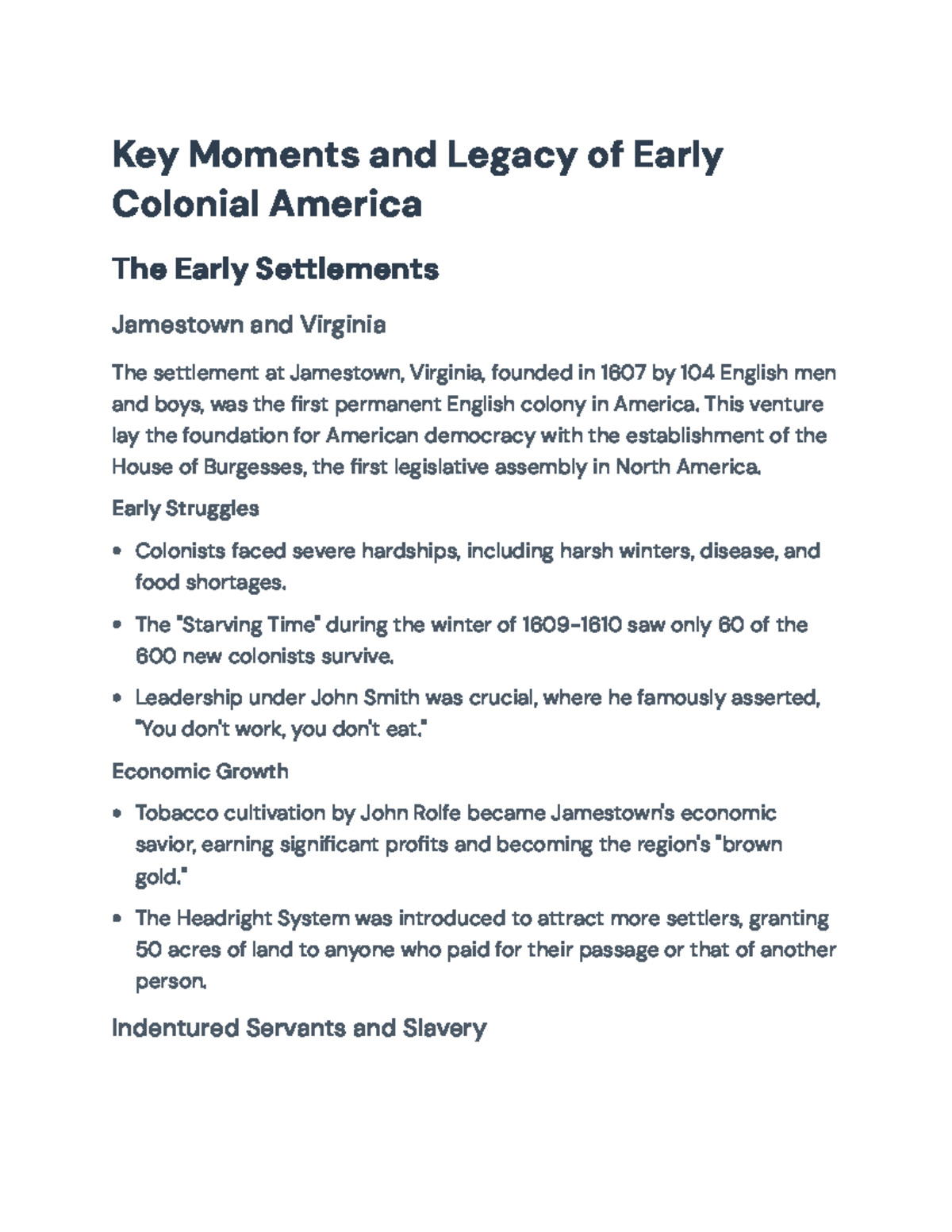 Key Moments and Legacy of Early Colonial America: A Comprehensive ...