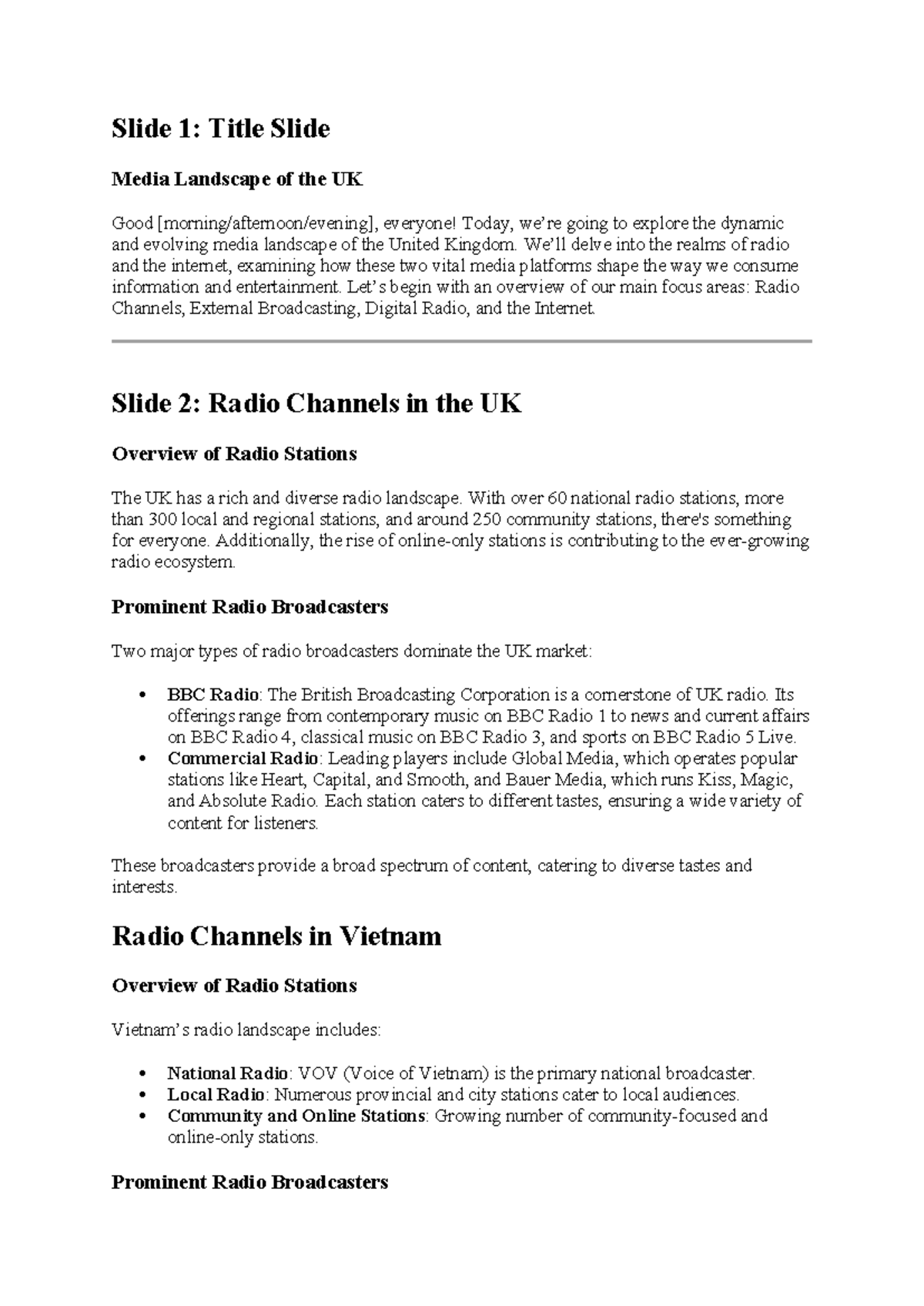 UK Media Landscape: Radio, Digital Growth & Internet Trends - Studocu
