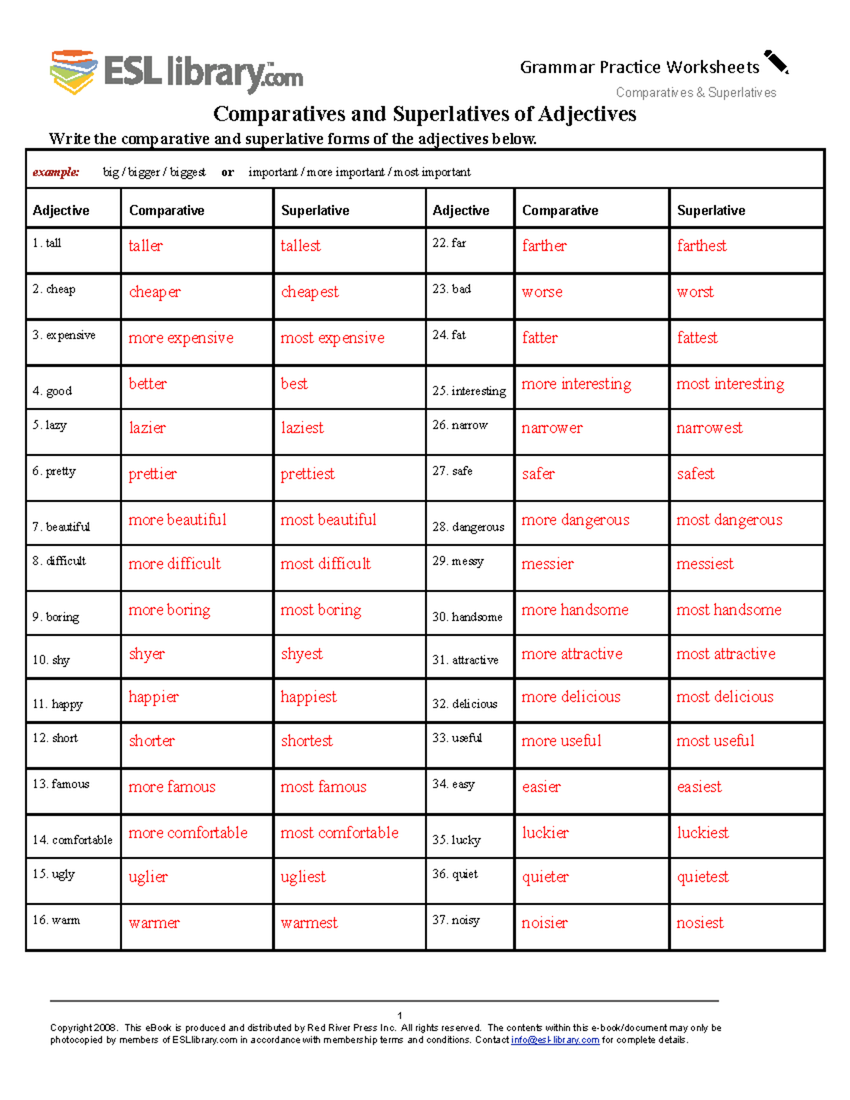 Comparative and Superlative (My Answer, by R. Ariq Adhri ...