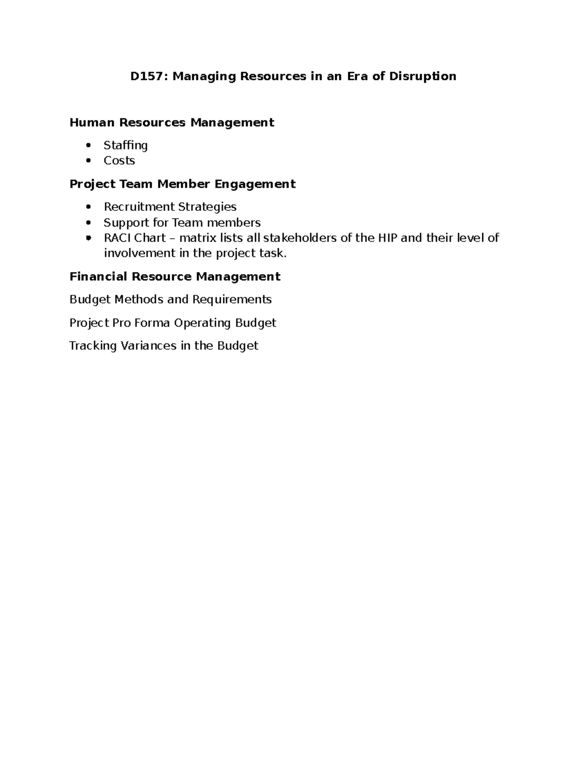 D157 Managing Resources in the Era of Disruption - D156 - D157 ...