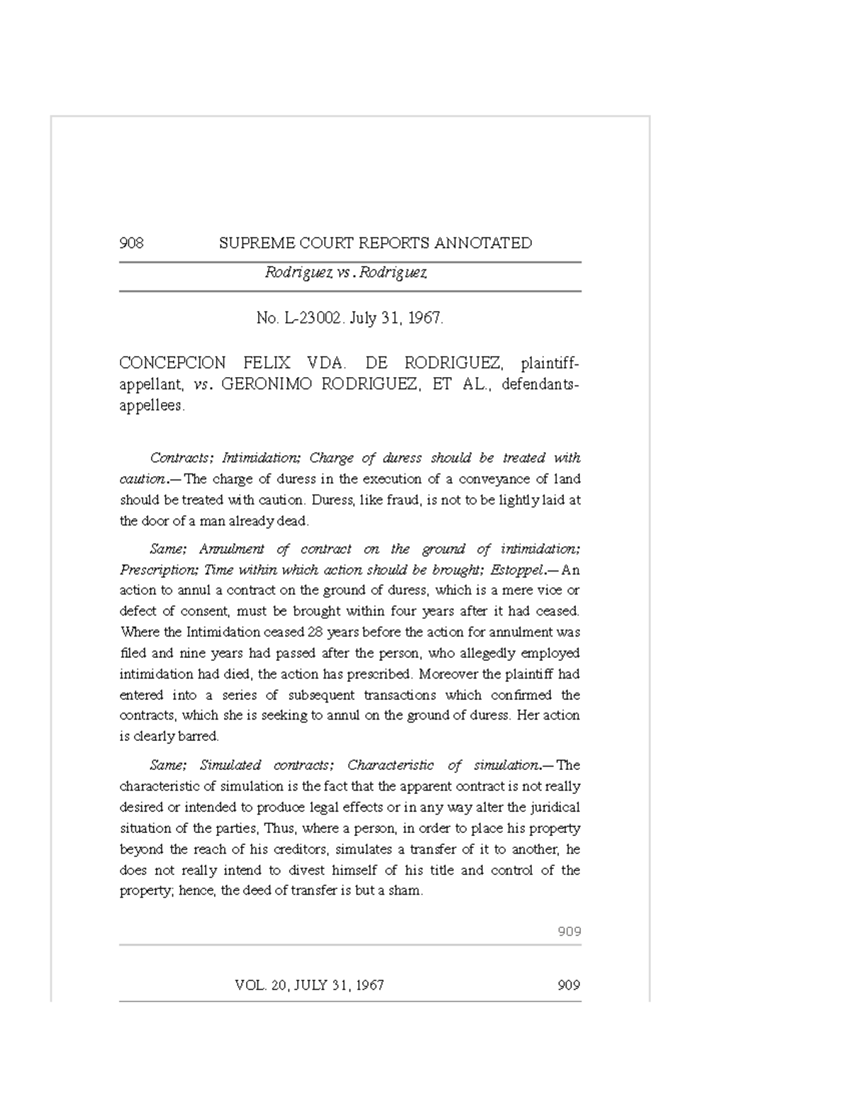 Rodriguez vs. Rodriguez Case Review: Legal Implications of Duress (L ...