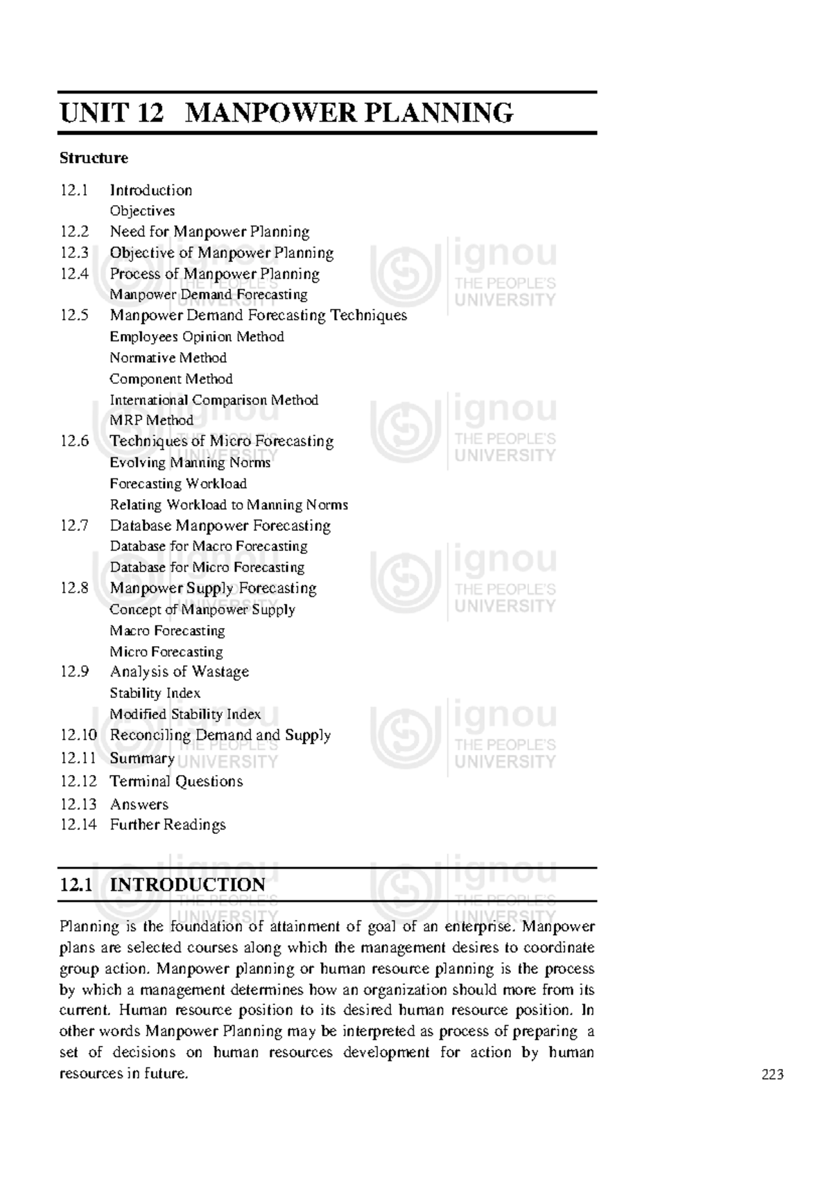 Manpower planning - Manpower UNIT 12 MANPOWER PLANNING Planning ...