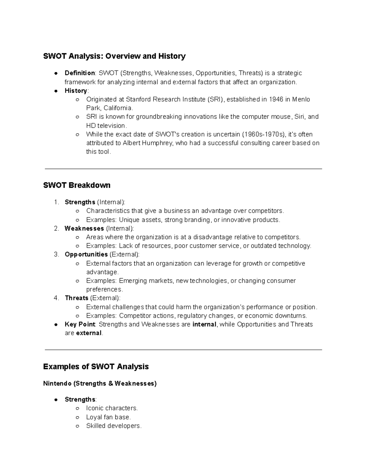 SWOT and Five Forces Analysis in Strategic Management 101 - SWOT ...