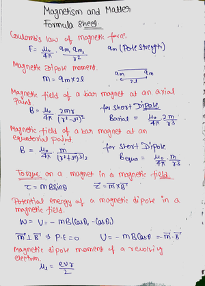 Formula sheet ray optics class 12 physics - Formula sheet Sykophysics ...