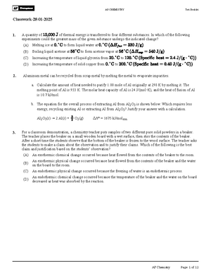 628731913 UNIT 5 Practice KEY - A chemist is studying the reaction ...