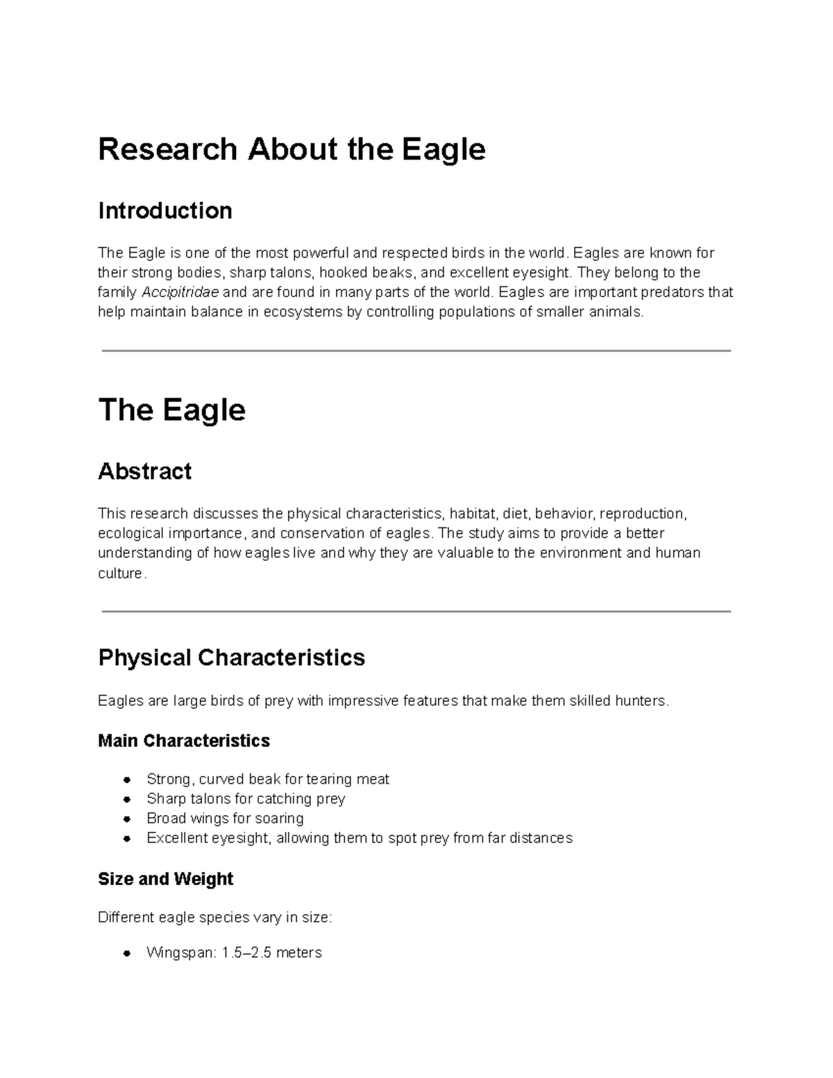 Eagle Research: Characteristics, Habitat, and Conservation Insights ...