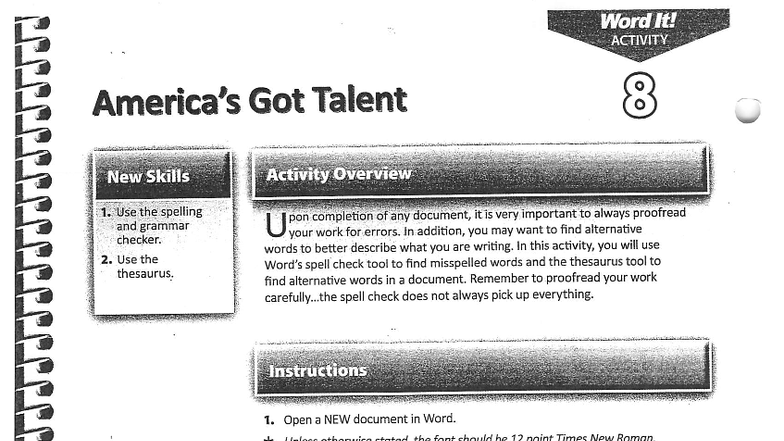 Word It! Activity Overview: Proofreading & Skill Enhancement - Studocu