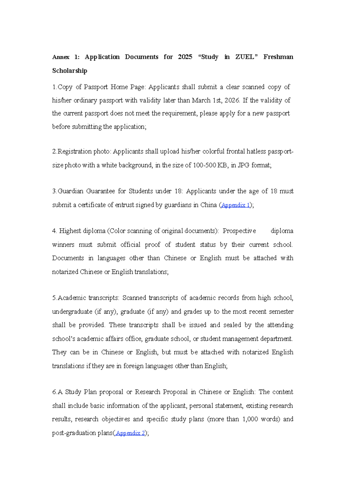 Freshman Scholarship 2025: Application Document Requirements - Studocu