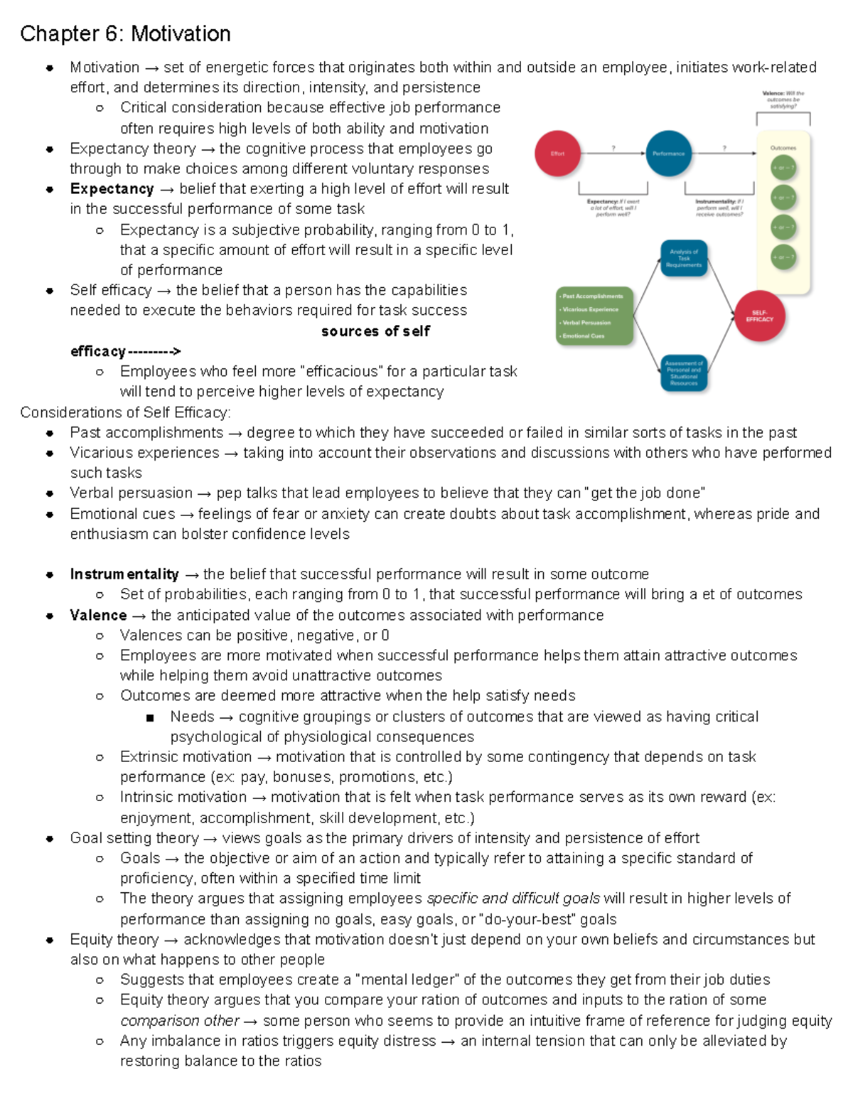 Chapter 6: Motivation and Employee Performance Insights - Studocu