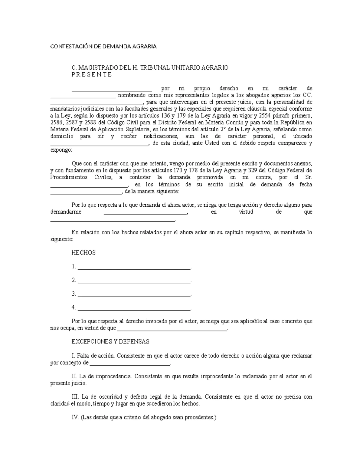 Demanda de Reconocimiento Ejidatario - C. ANGELA SUSANA GALVÁN MONROY ...