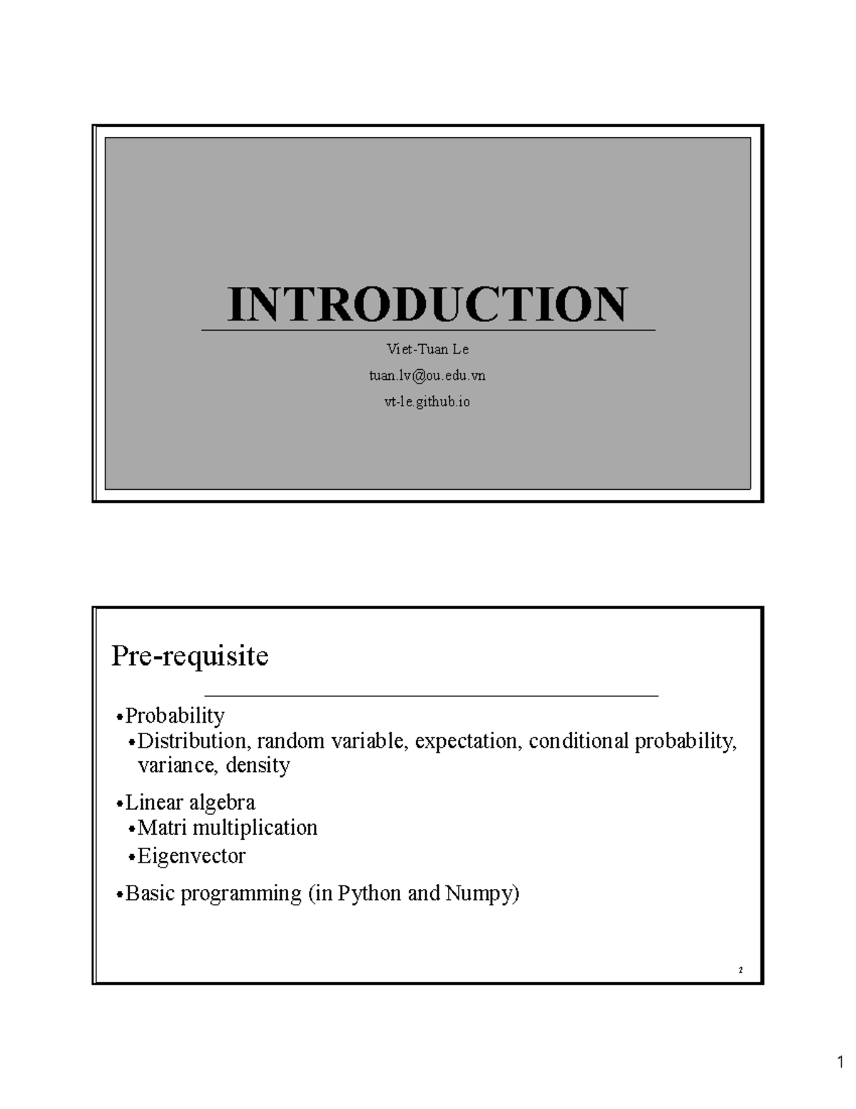 Lec01 - Introduction to Probability & Machine Learning Concepts - Studocu