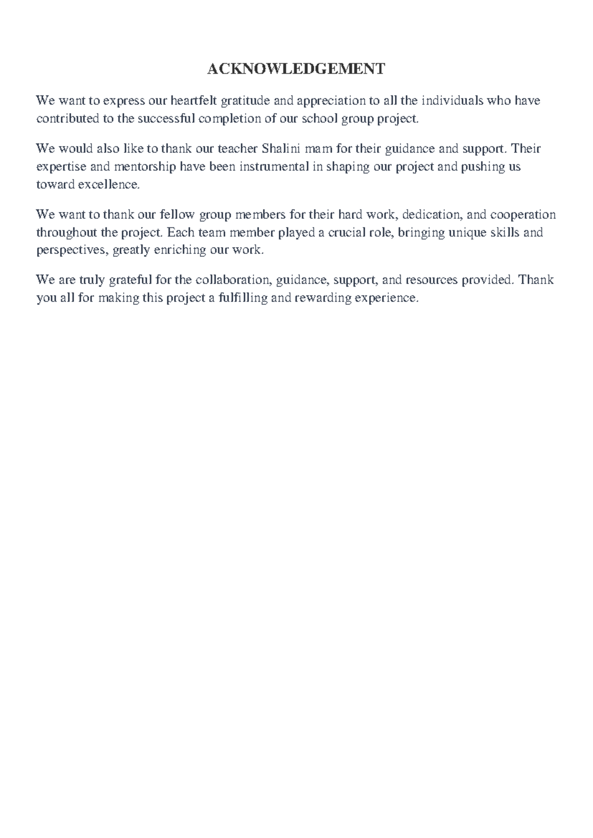 ENG 101: Child Labour and Its Impact - A Group Project Acknowledgement ...