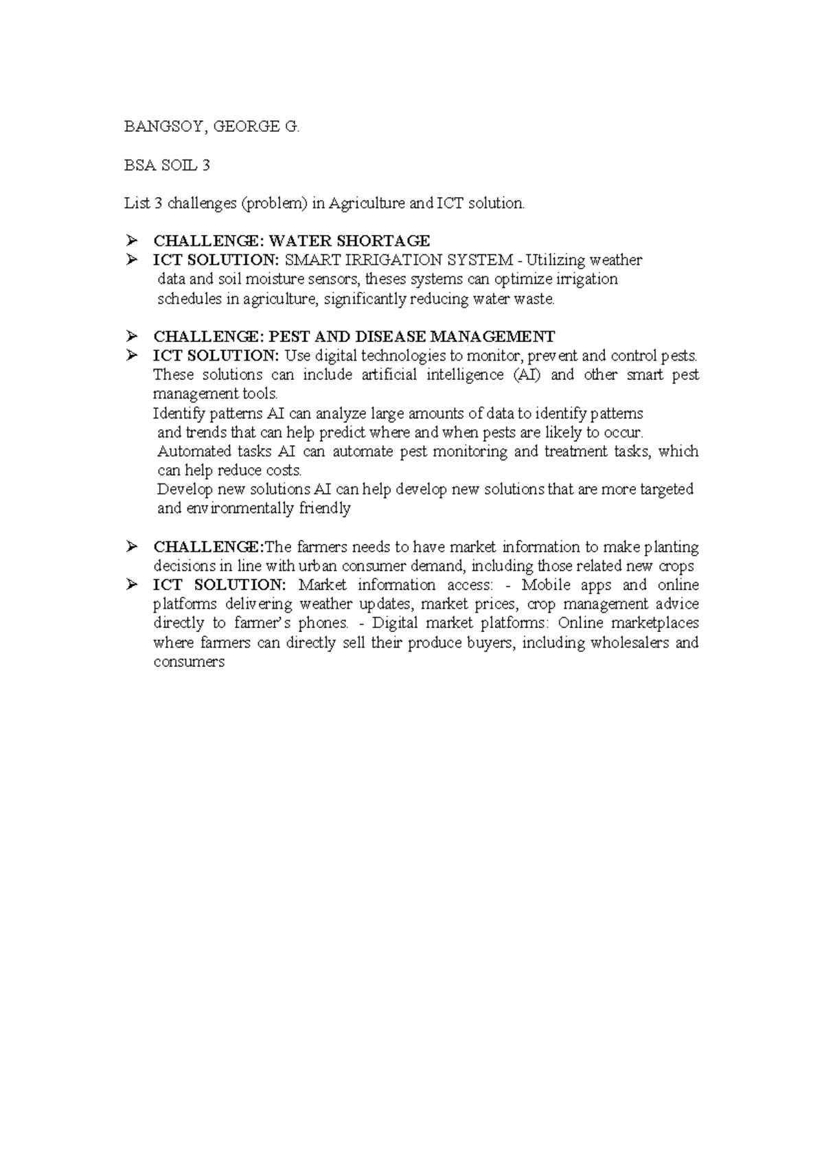 Bangsoy - wewe - BANGSOY, GEORGE G. BSA SOIL 3 List 3 challenges ...