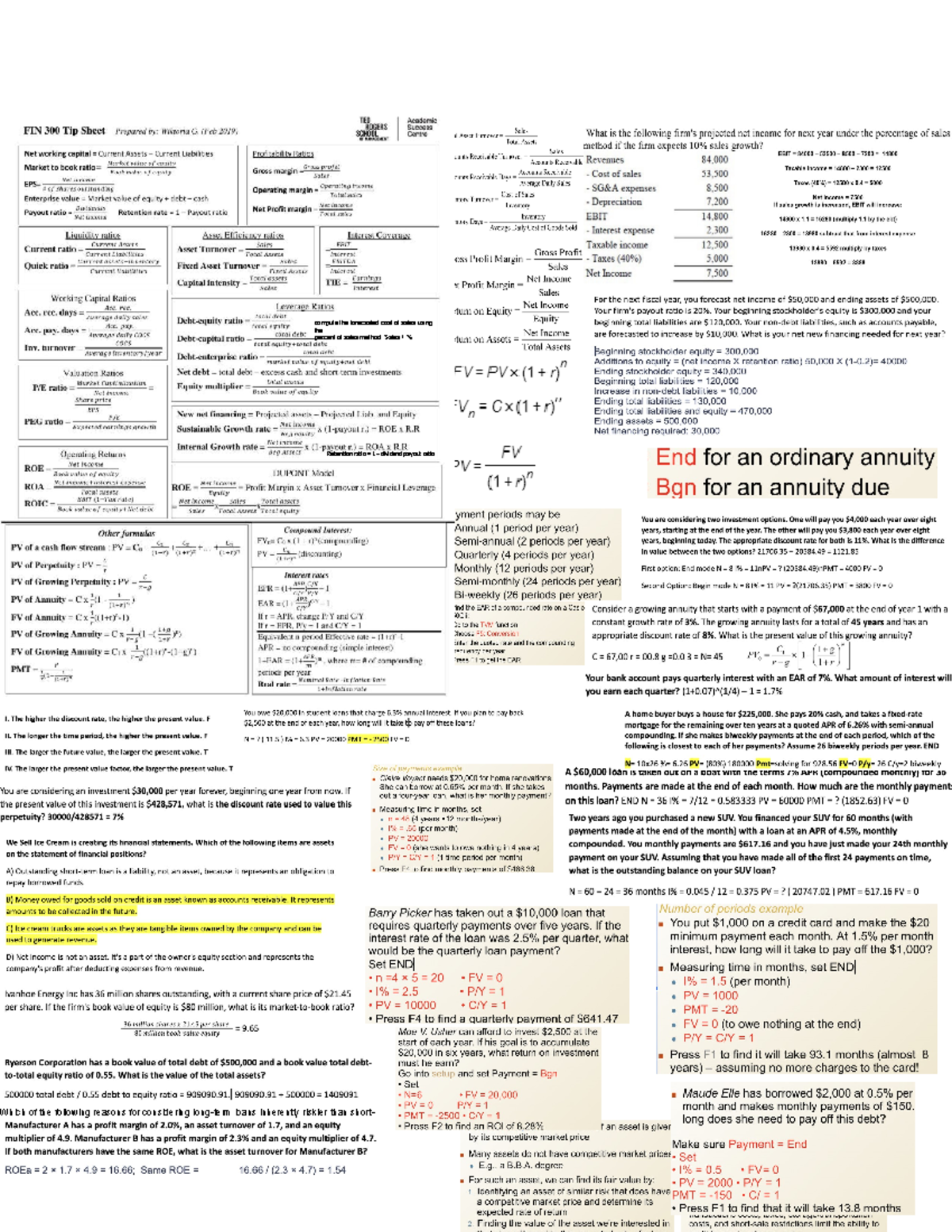 Fin Note sheet - ... - fin 300 - Which of the following reasons for ...