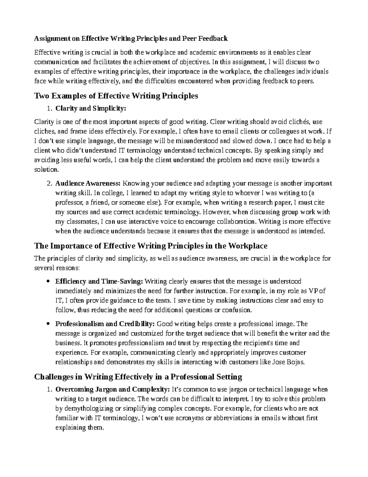 Assignment 2 - In this assignment, I will discuss two examples of ...