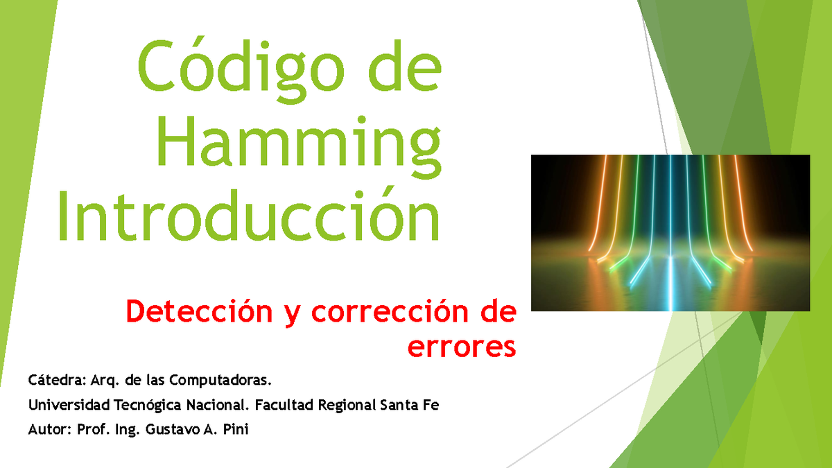 Código de Hamming: Detección y Corrección de Errores en Bits - Studocu