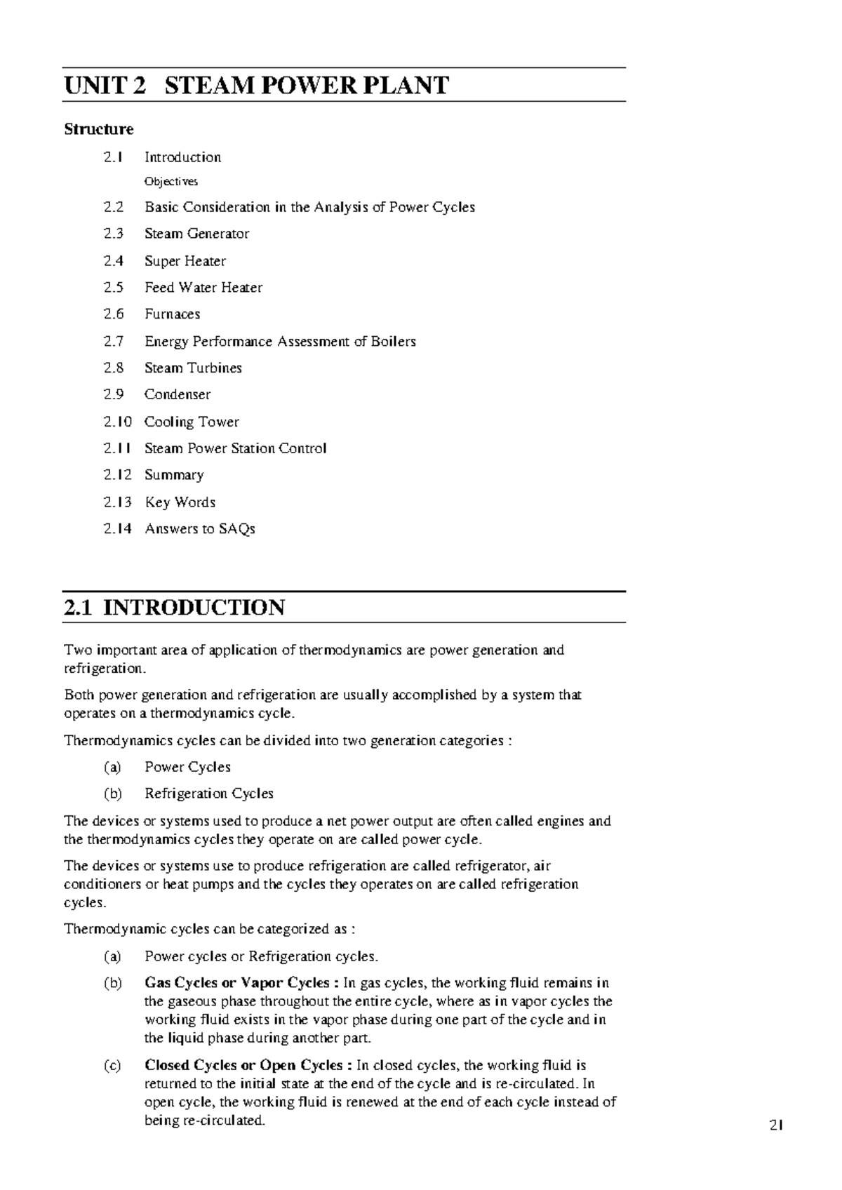 UNIT 2: Comprehensive Overview of Steam Power Plant Systems - Studocu