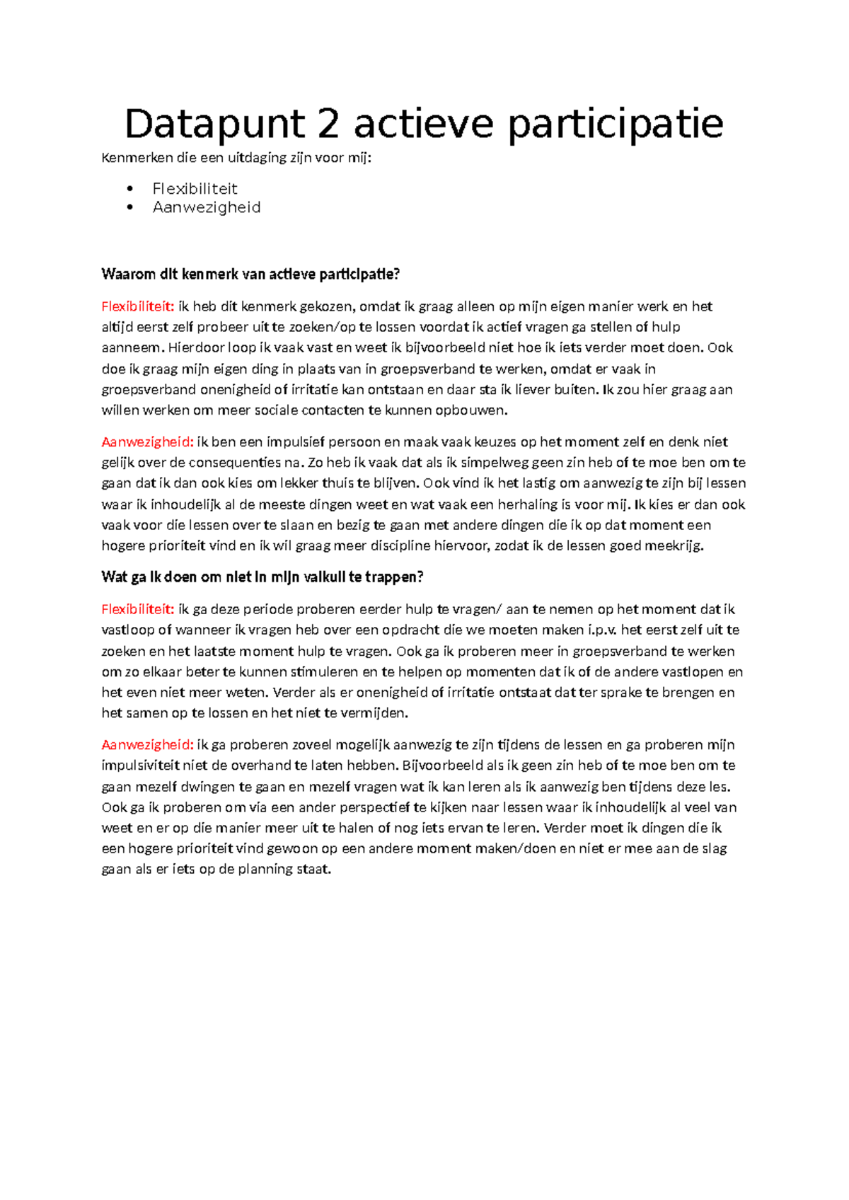 Datapunt 2 actieve participatie - Datapunt 2 actieve participatie Kenmerken die een uitdaging ...