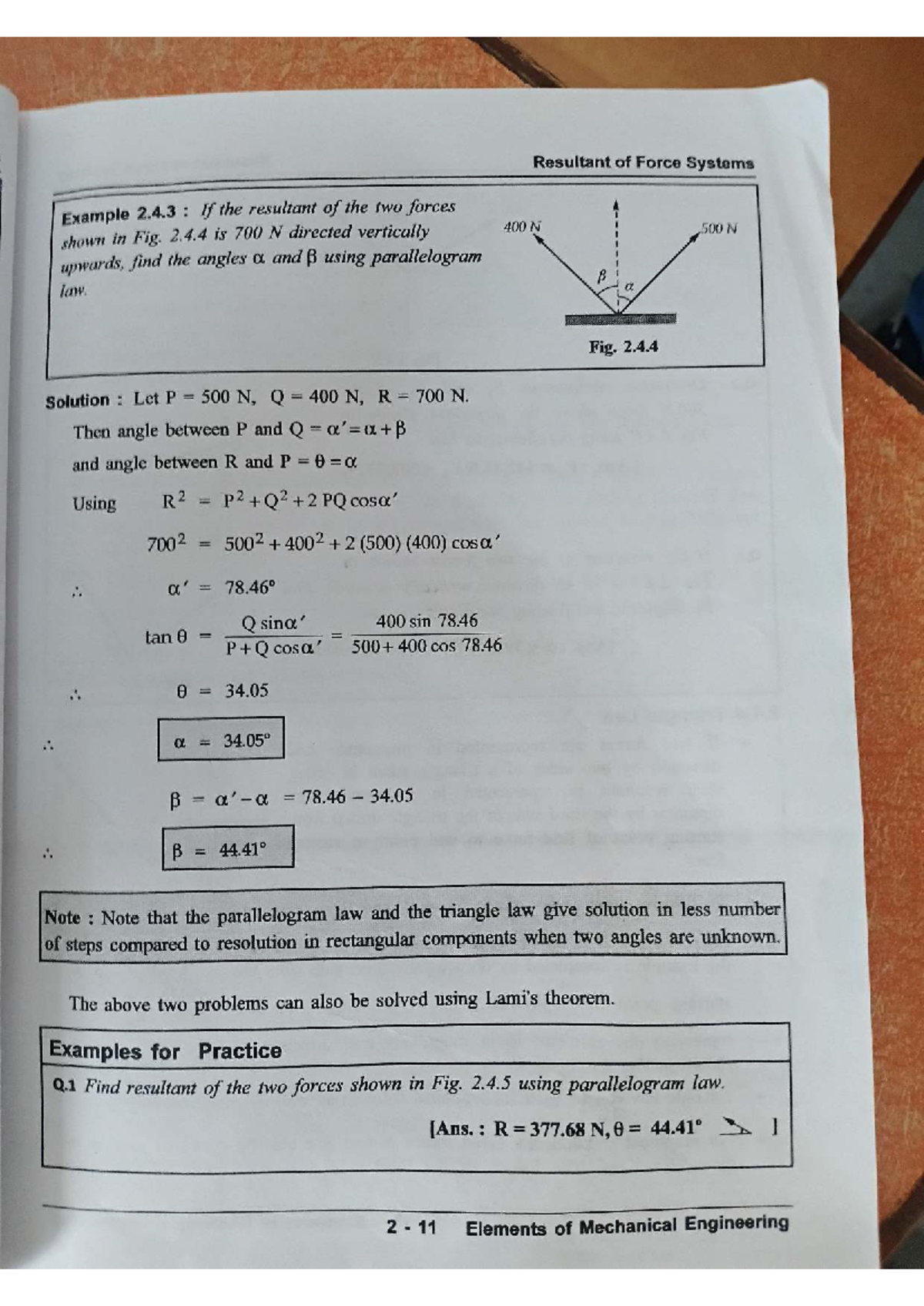 Mechanics Unit 1: Resultant of Force Systems Explained - Studocu