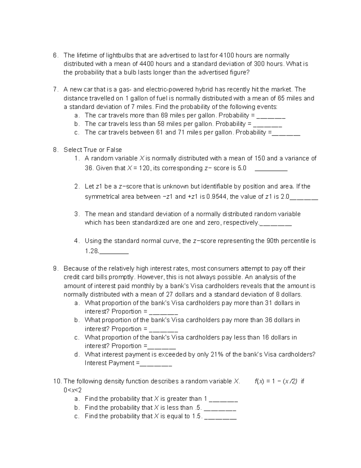 HW4 - MATH: Probabilities in Normal Distributions and Applications ...
