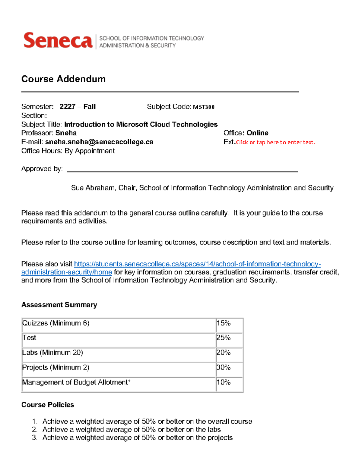 MST300 Course Addendum: Introduction to Microsoft Cloud Tech W2023 ...
