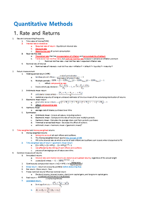 CFA Level 1 (2024) Comprehensive Formula Sheet for Exam Preparation ...