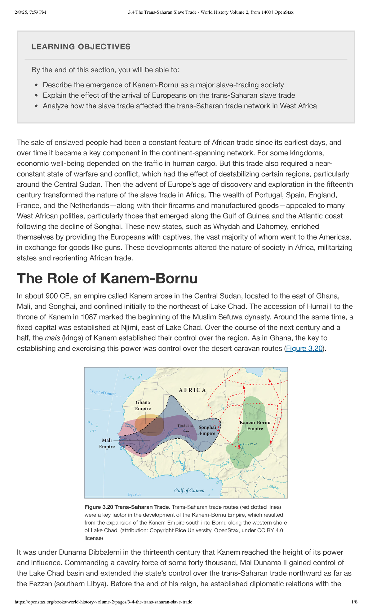 Trans-Saharan Slave Trade: Effects on Kanem-Bornu & West Africa - Studocu
