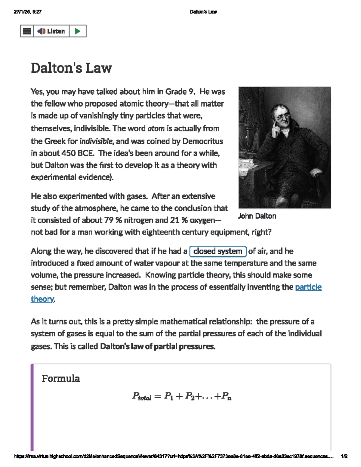 Unit 5 Chemistry: Gas Laws, States of Matter & Dalton's Theory - Studocu