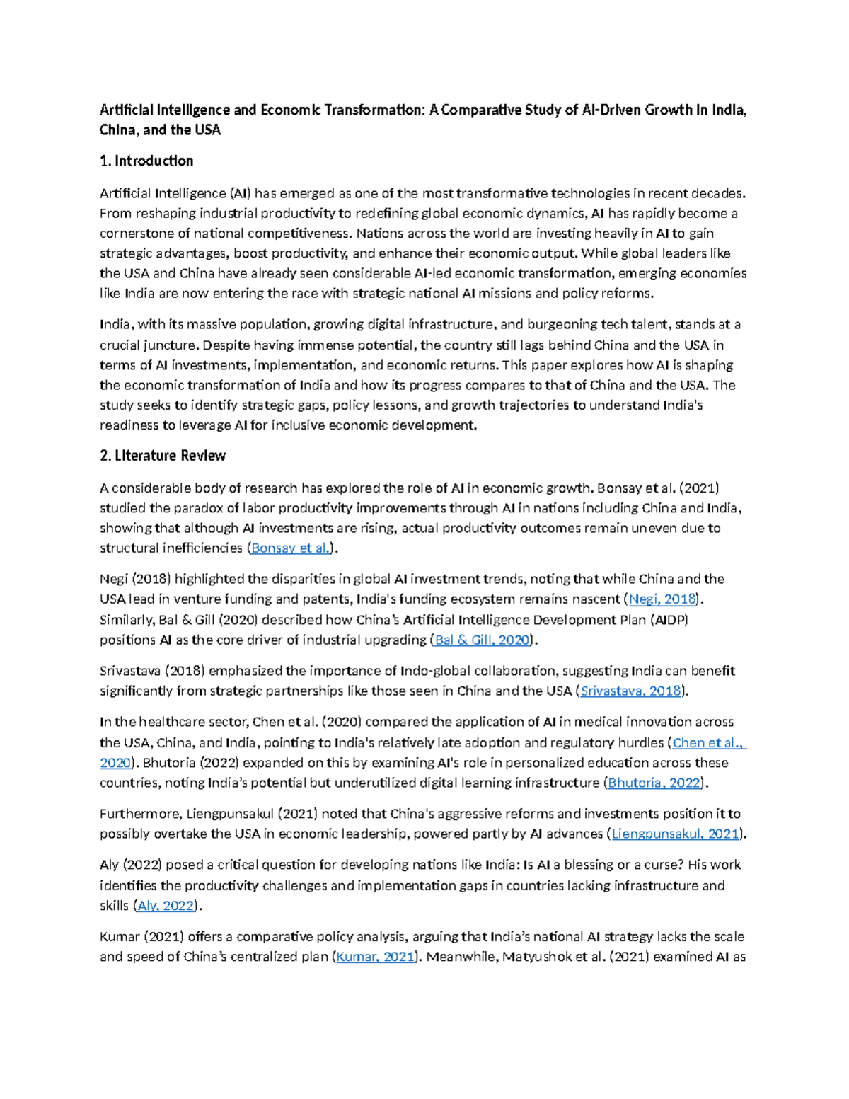 Artificial Intelligence and Economic Transformation - Introduction ...
