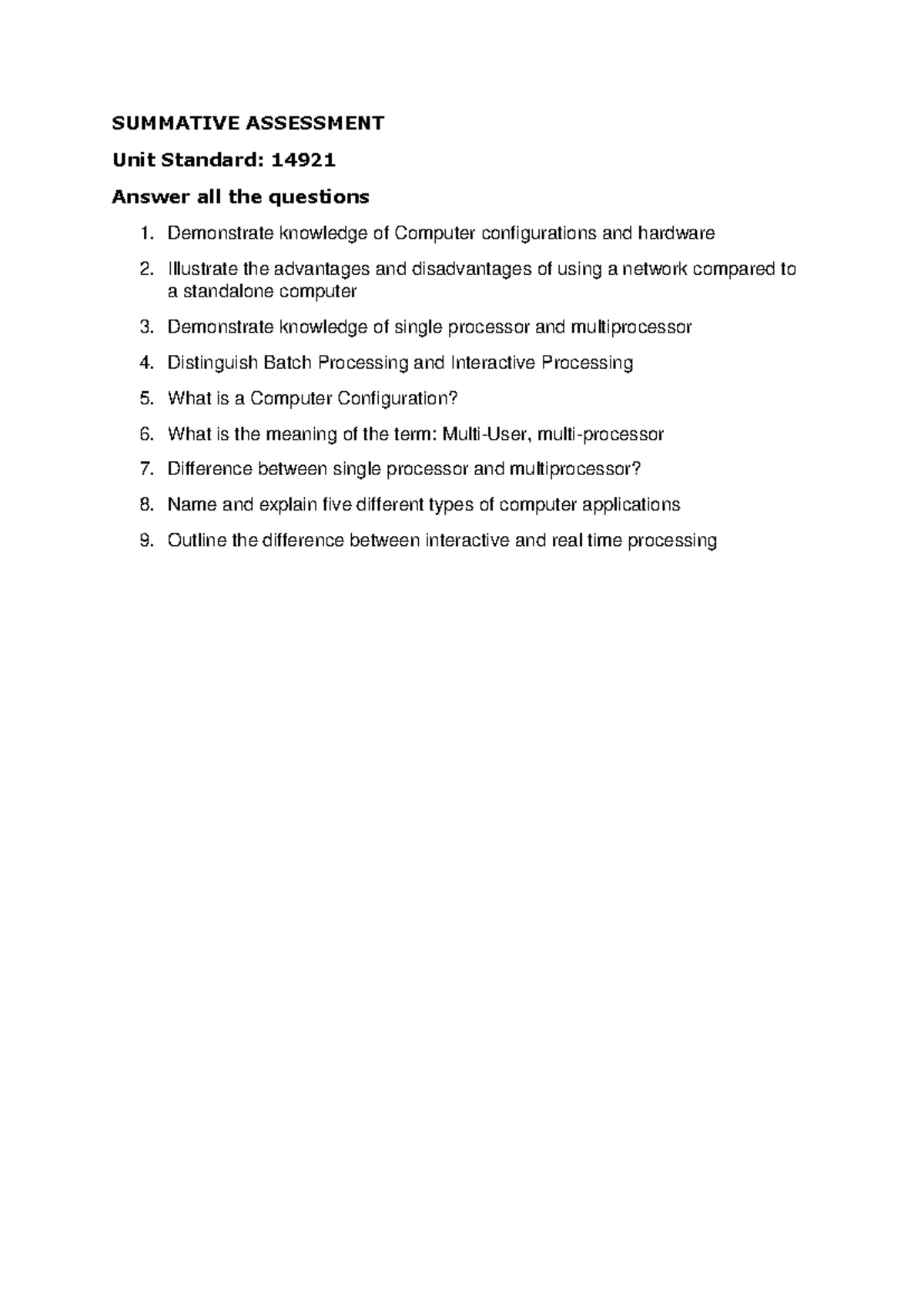 Formative Assessment 252210 - Customer Complaint Resolution Strategies ...