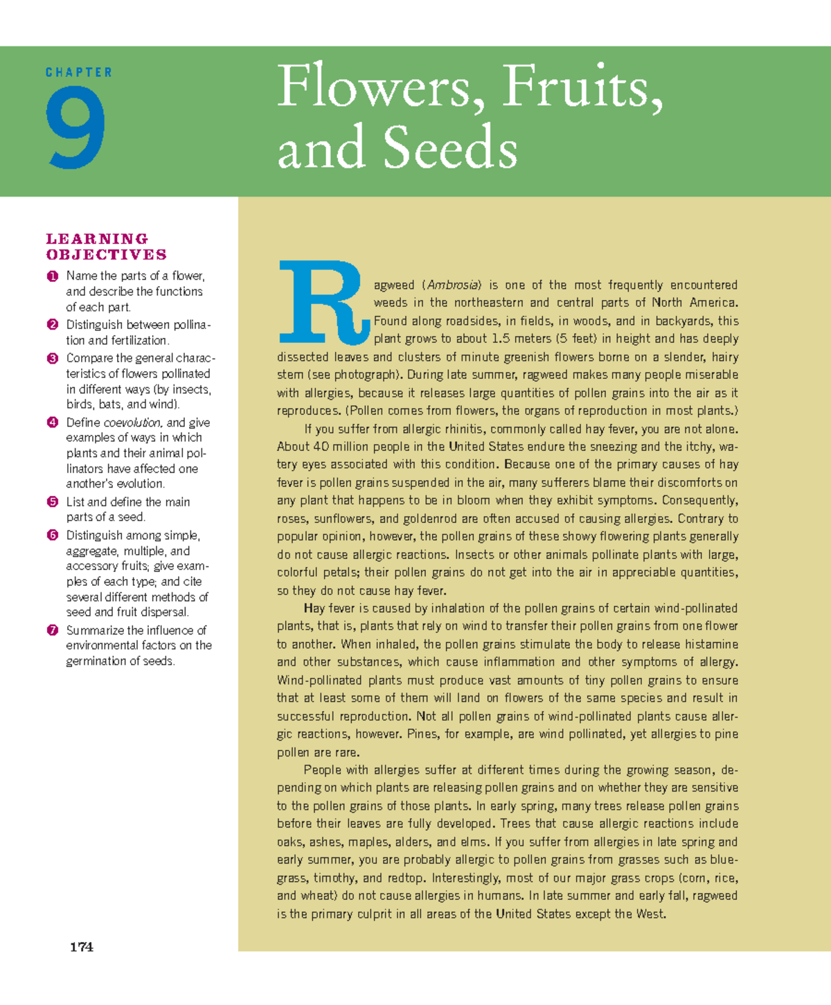 CHAPTER 9: Flowers, Fruits, and Seeds - Learning Objectives and Key ...