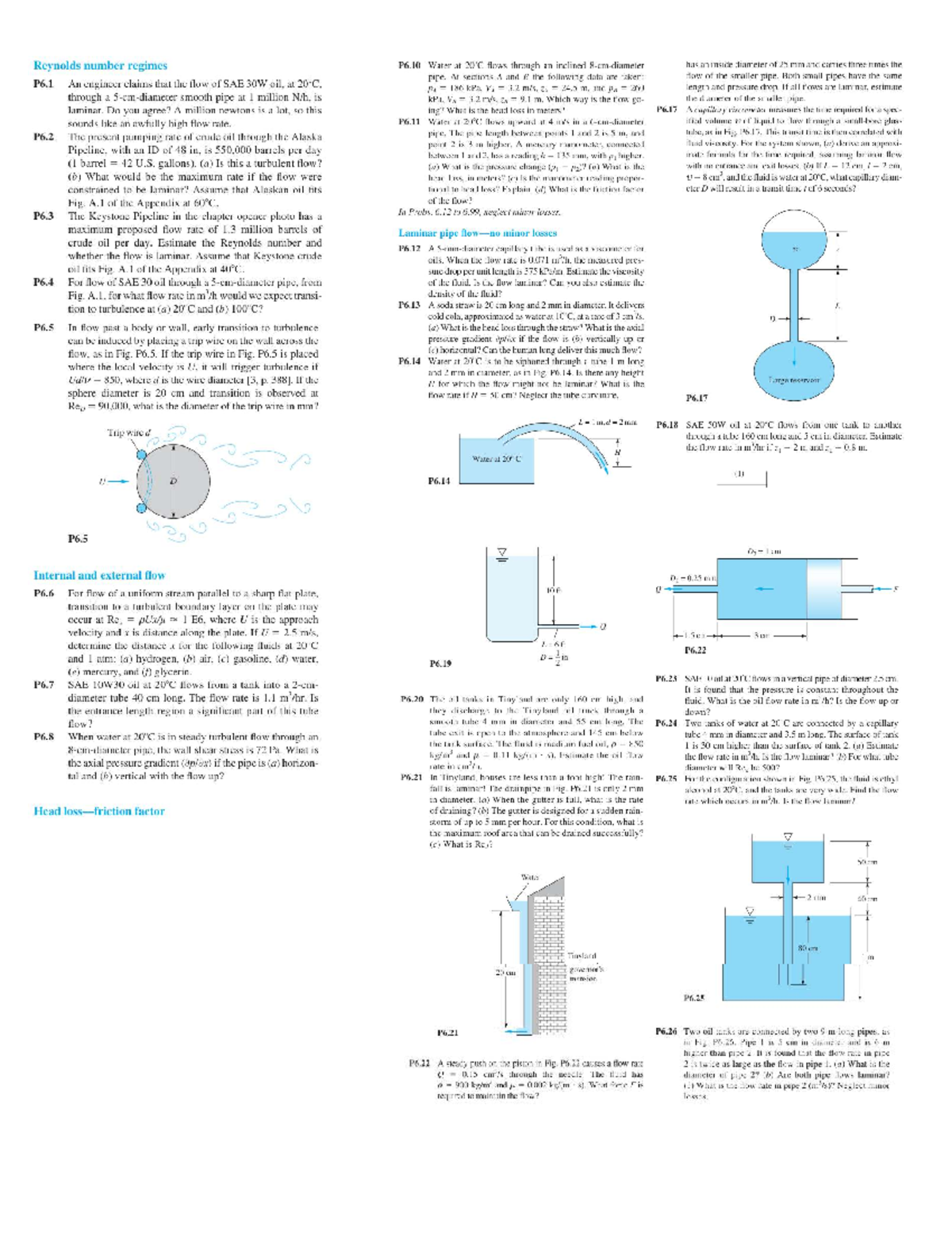 Reynolds Number Analysis and Flow Regimes in Pipe Systems P6.10 - Studocu