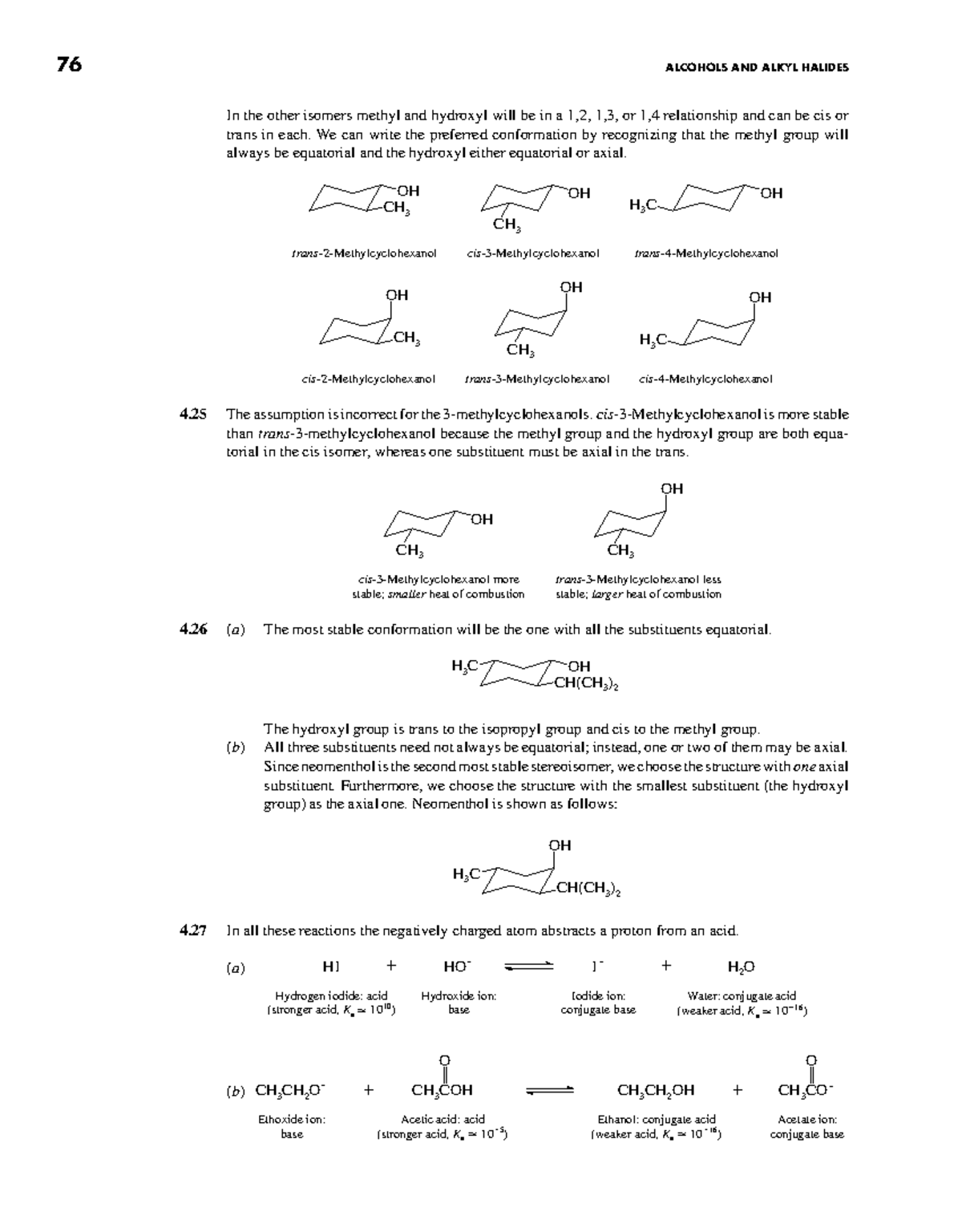 76 ALCOHOLS AND ALKYL HALIDES - Organic Chemistry 4th Ed Solutions ...