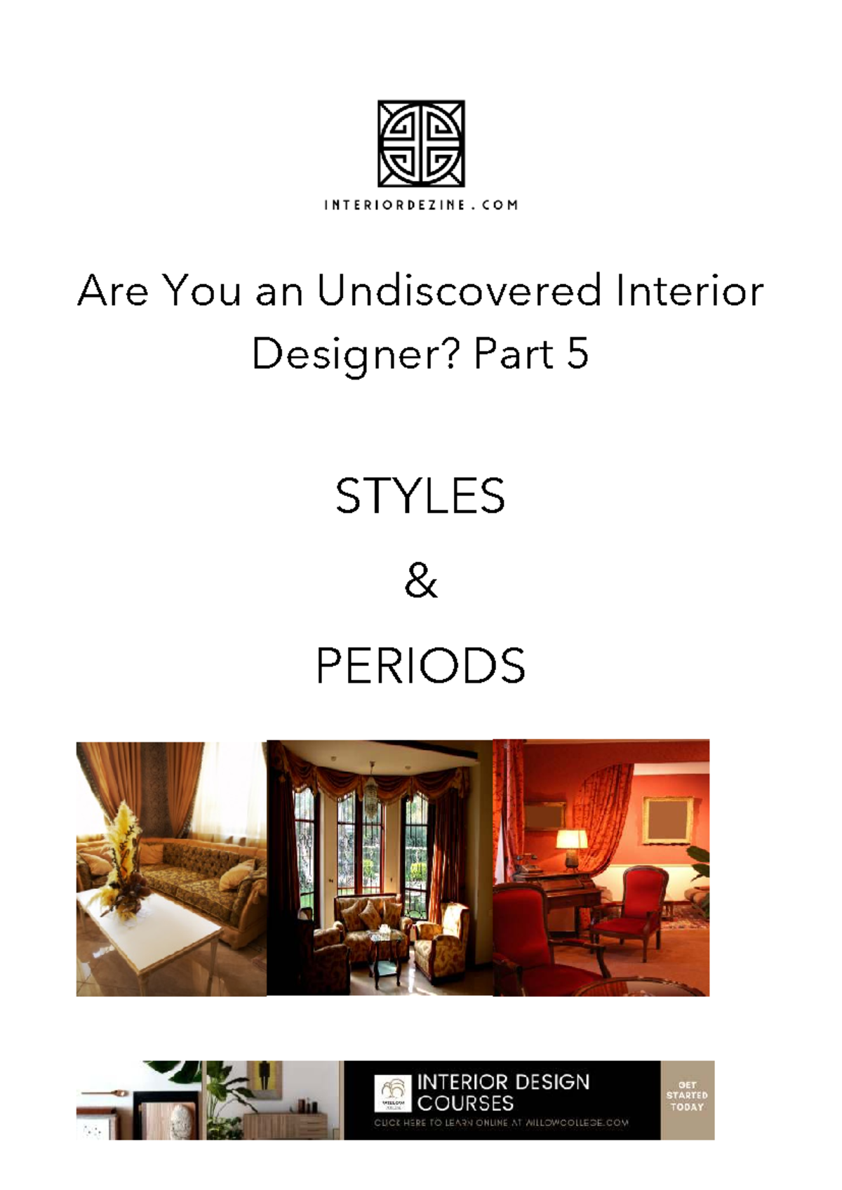 Part 5: Styles & Periods in Design History (2020) - Studocu