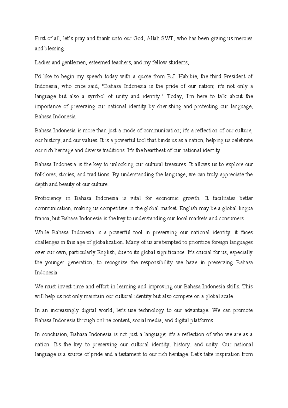 Khanza Theme 1 - Preserving Our National Identity Through Bahasa ...