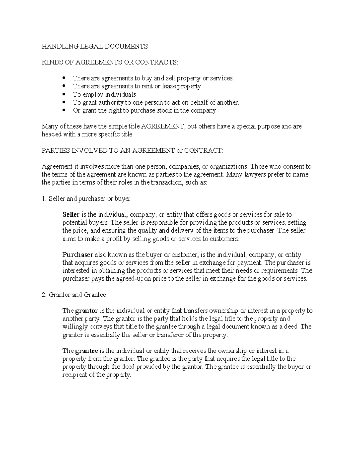 OA6 - Module 6: Handling Legal Documents and Agreements - Studocu
