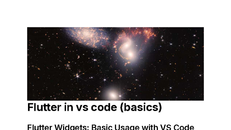 Flutter Widgets Basics: A Guide for VS Code Users - Studocu