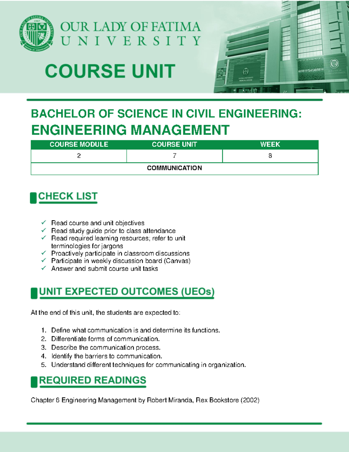 EMGT Module 7: Communication, Motivation, and Leadership Insights - Studocu
