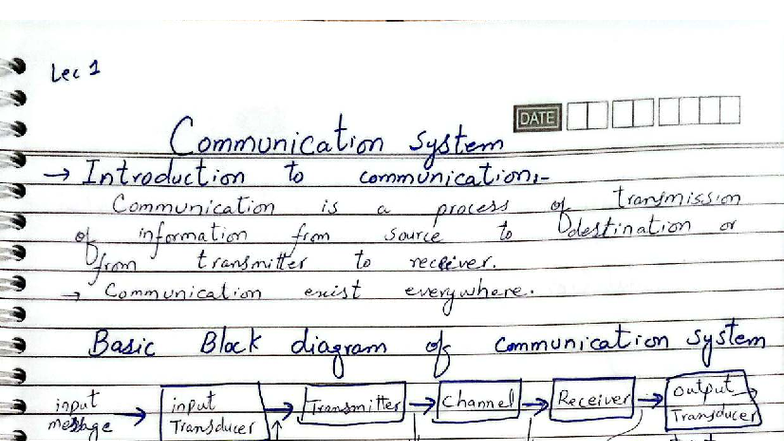 Communication System Overview - BS Physics Lecture Notes - Studocu