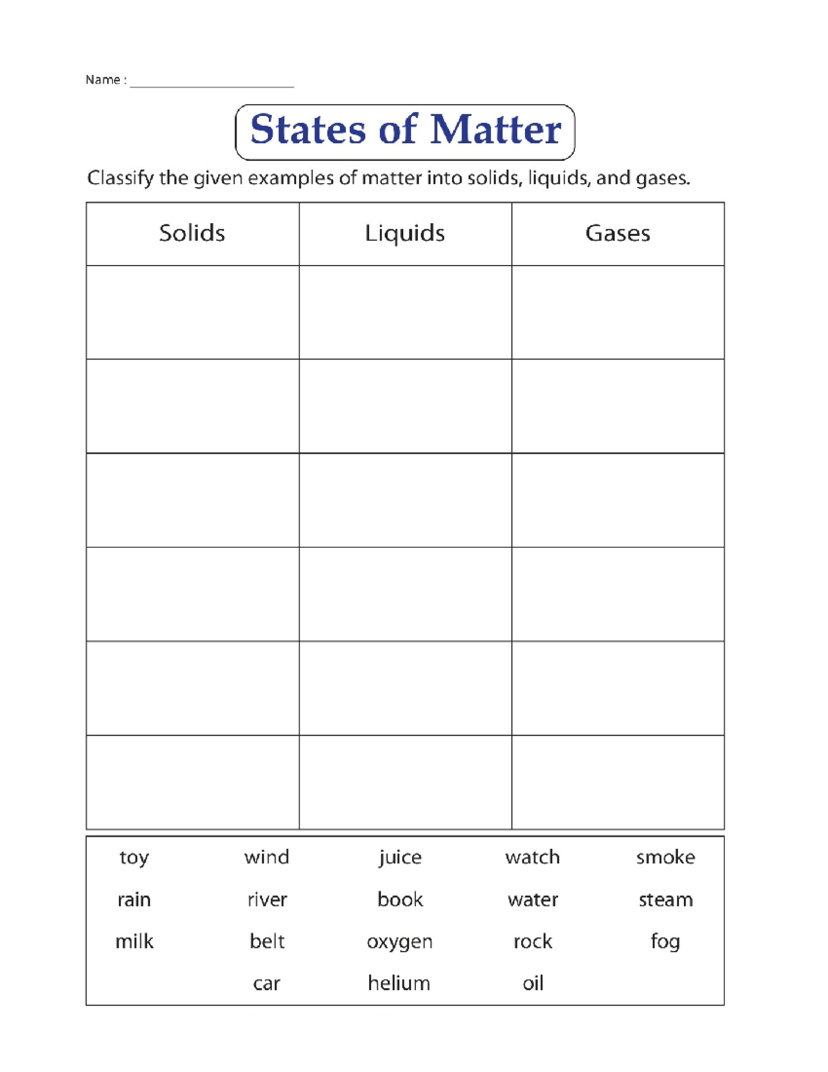 ADM-SEPT4 - WORKSHEET SCIENCE - Science Module - Name : States of ...