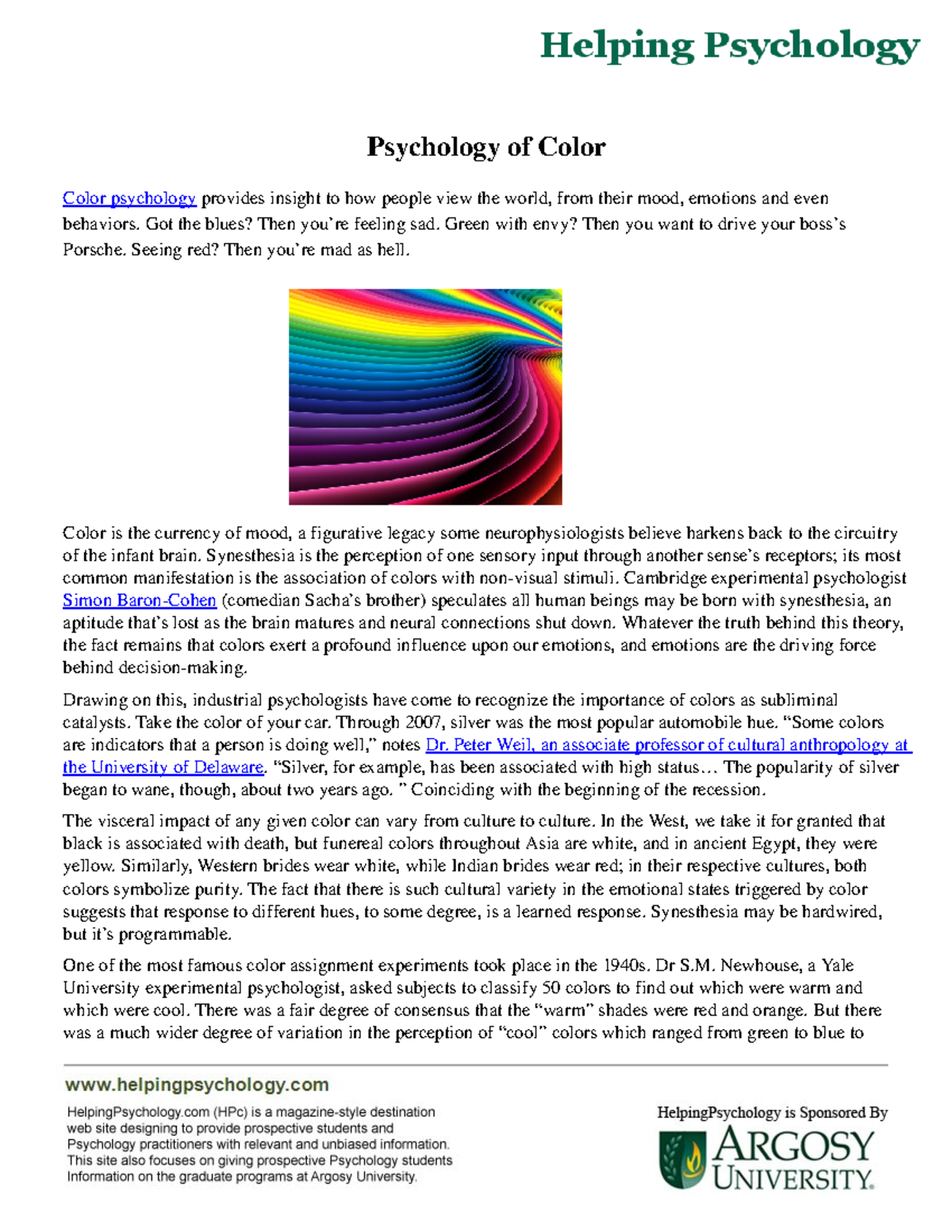 PSY 28012367: Insights into Color Psychology and Emotions - Studocu